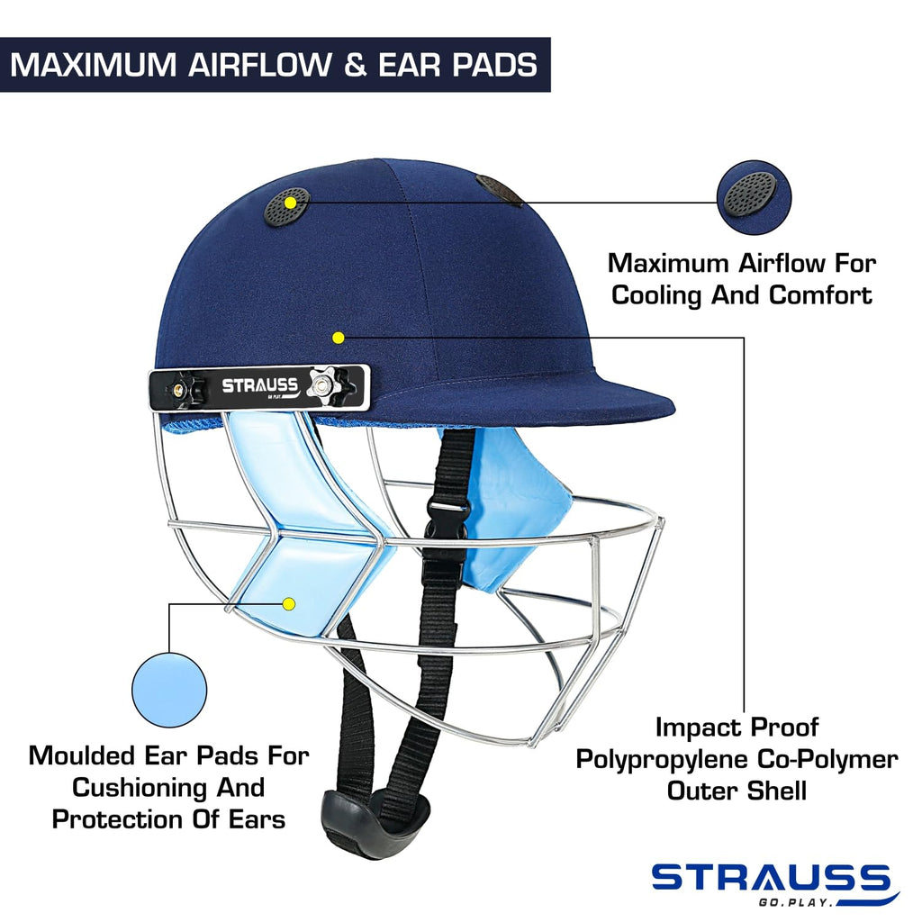 Buy Strauss Supreme Cricket Helmet - Lightweight Protection – StraussSport